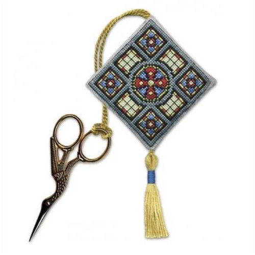 Cross Stitch Kit Scissor Keep - Stained Glass Window | StitchMakers