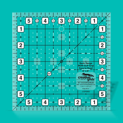Creative Grids Basic Range 6" Square Quilt Ruler (CGRBR2) | StitchMakers
