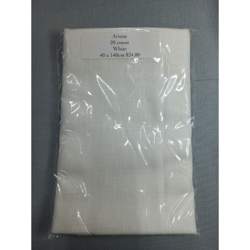 Ariosa, 20 Count, White, 40 x 140cm | StitchMakers