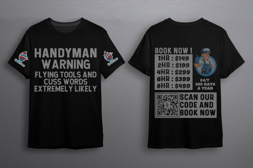 Handyman Warning Tee | Rent A Tech
