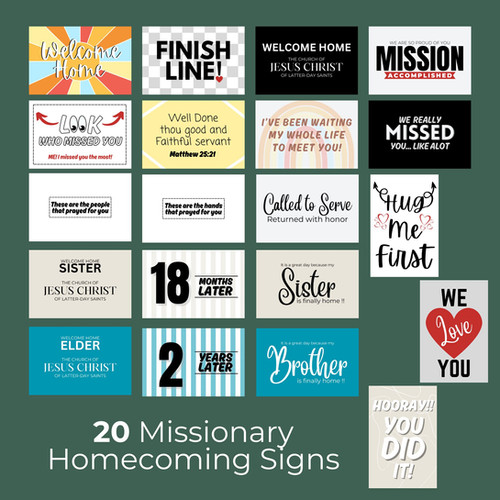 20 LDS Missionary Homecoming Welcome Signs *20x30* | Taylor Shae Media