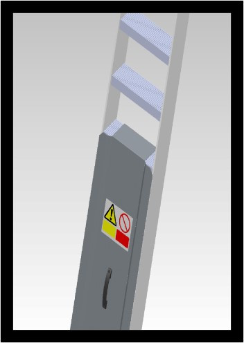Ladder Shield P6 same size as P4 with square step | Fortress Shield Secu
