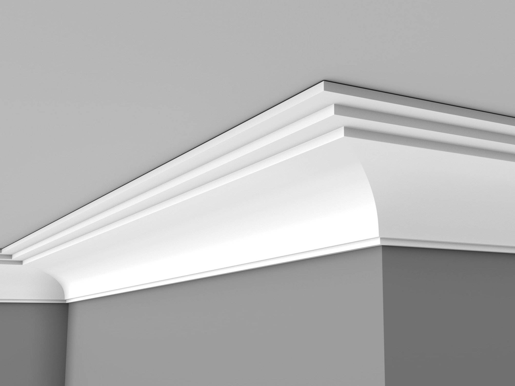CL-A07 Art Deco Plaster Cornice. Projection: 220mm. Depth: 115mm ...