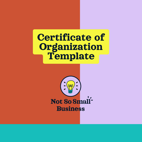 Iowa Certificate of Organization Template | NotSo Small Business