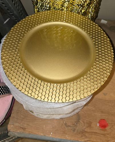 Gold Honeycomb Charger Plates