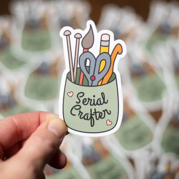 Camp Stitchwood Stickers Serial Crafter | lovelyarns