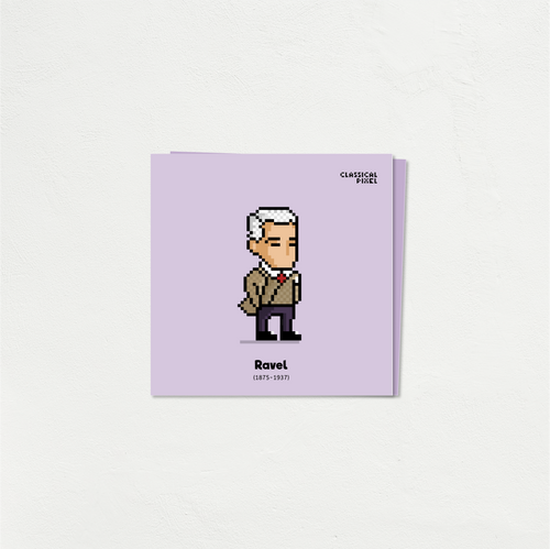 Ravel Portrait 5"x5" | classicalpixel