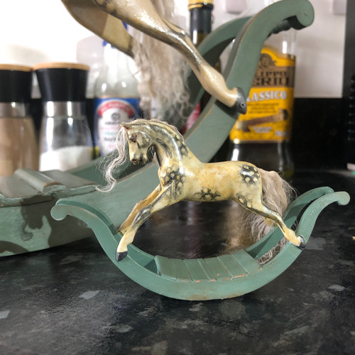Micro Mini - Resin Miniature Rocking Horse - Finished | Ellen Wilkinson Art