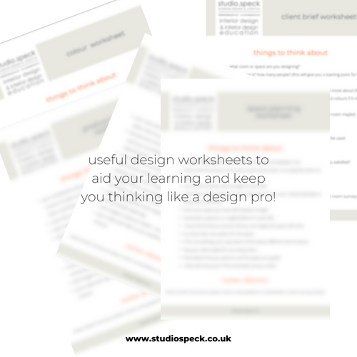 interior design worksheets | Studio Speck