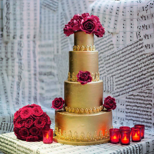 Golden Wedding Fake Cake Custom Fake Cakes