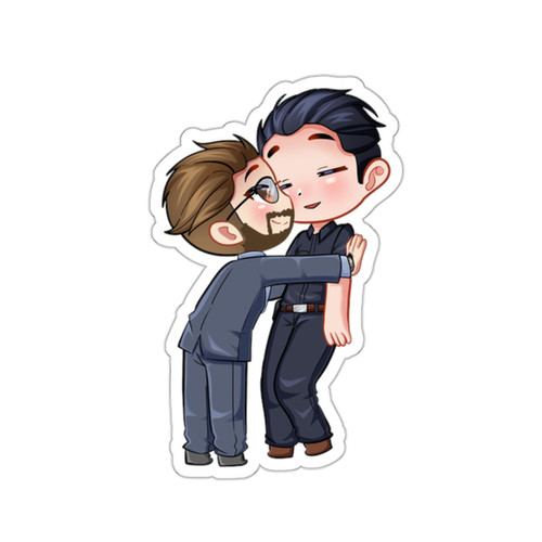 Tex and Enzo chibi Kiss-Cut Sticker | Author Brea Alepoú