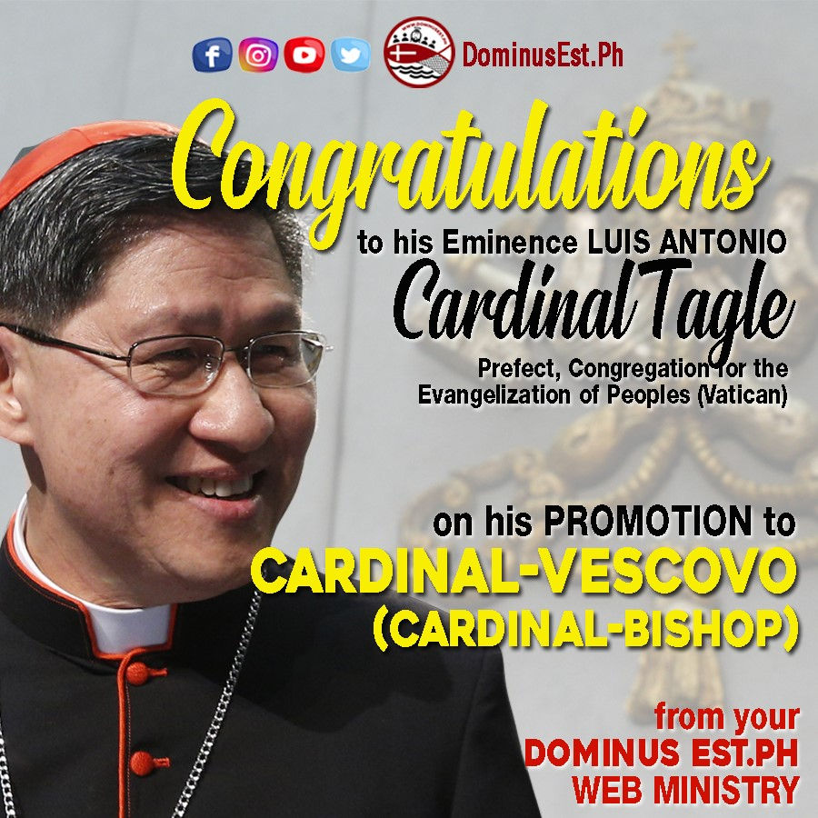 Cardinal Tagle Promoted to Cardinal Bishop