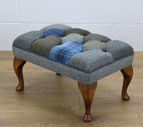 Patchwork Harris Tweed stool | justinadesign