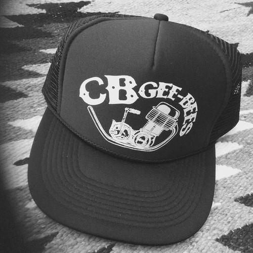 Honda Style "CB-Gee-bees" engine black trucker hat | killscumspeedcult