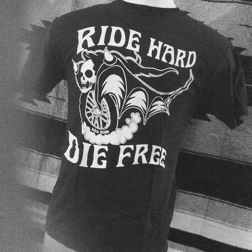 RIDE HARD DIE FREE TEE SHIRT | killscumspeedcult