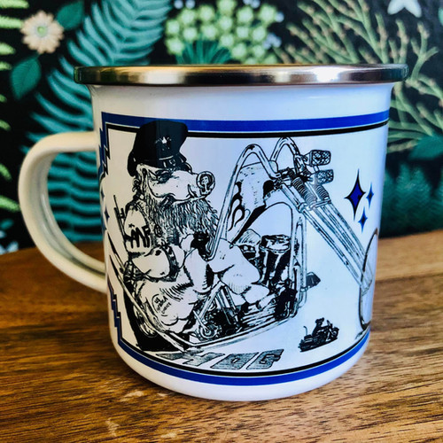 Hog Chopper 12oz Camping Tin Mug | killscumspeedcult