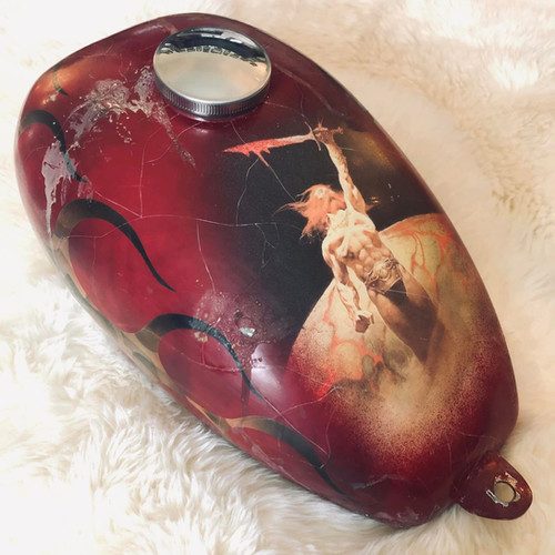 FRAZZETTA BLOODSTONE relic patina style crackle tank | killscumspeedcult