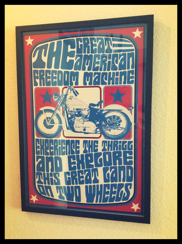 "The Great American Freedom Machine" 60's style American print ...