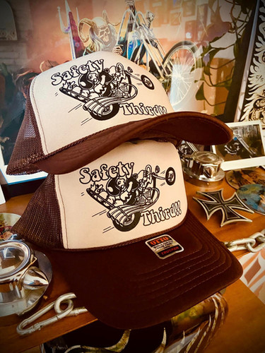 SAFETY THIRD! Snoopy & gang chopper trucker hat | killscumspeedcult