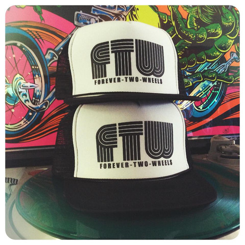 "FTW" FOREVER 2 WHEELS WHITE/BLACK HATS | killscumspeedcult
