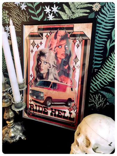 RIDE HELL Dodge tradesman vannin print | killscumspeedcult