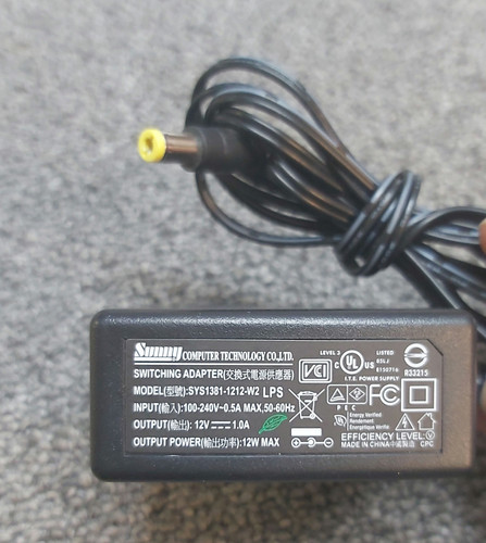 Sunny Computers 12V 1.0A Adapter | Luxito Electronics
