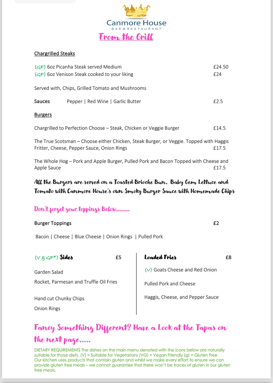 Home | The Canmore House Bar & Restaurant