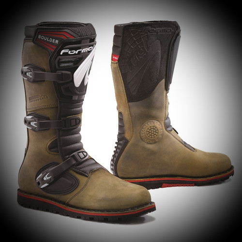 Forma Boulder Brown Men's Motorcycle Trials Boots | Into Gear