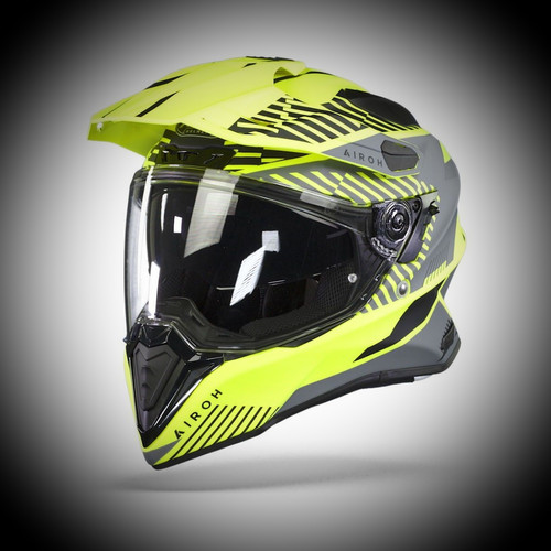 Airoh Commander Boost Yellow ACU Dual Sport Full Face Adventure Helmet ...