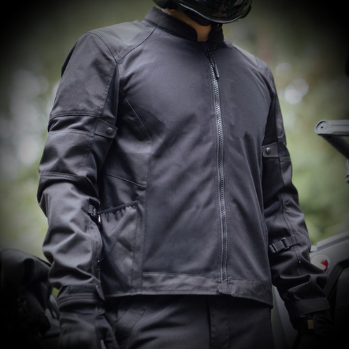 Merlin Taos Air Black Men's Mesh Stretch D30 Armoured Jacket | Into Gear