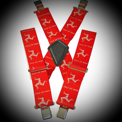 Bike It Heavy Duty Red IOM Isle Of Man Braces | Into Gear