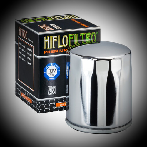 Hi Flo Oil Filter HF170C Premium Canister Oil Filter Chrome Finish ...