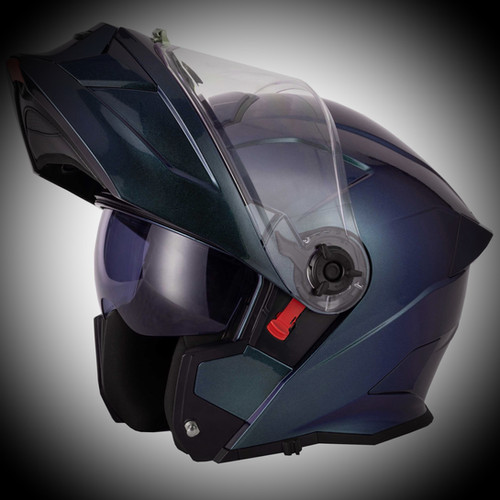 Vcan H276 Gradient Purple>Blue Flip Front Front Adventure Crash Helmet ...