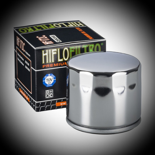 Hi Flo Oil Filter HF172C Premium Canister Oil Filter Chrome Finish ...