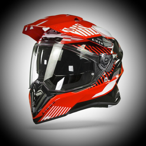 Airoh Commander Boost Red ACU Dual Sport Full Face Adventure Helmet ...