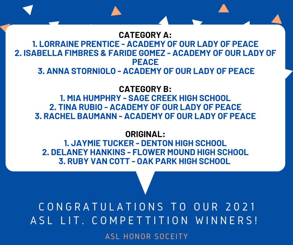 2021 ASL Lit. Competition Winners