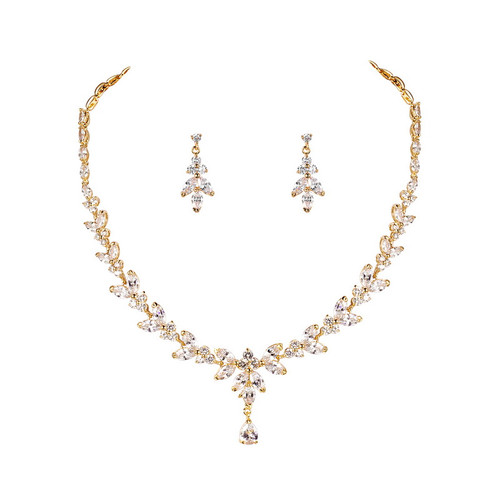Veronique Gold Wedding Jewellery Set | Adorned Bridal Accessories