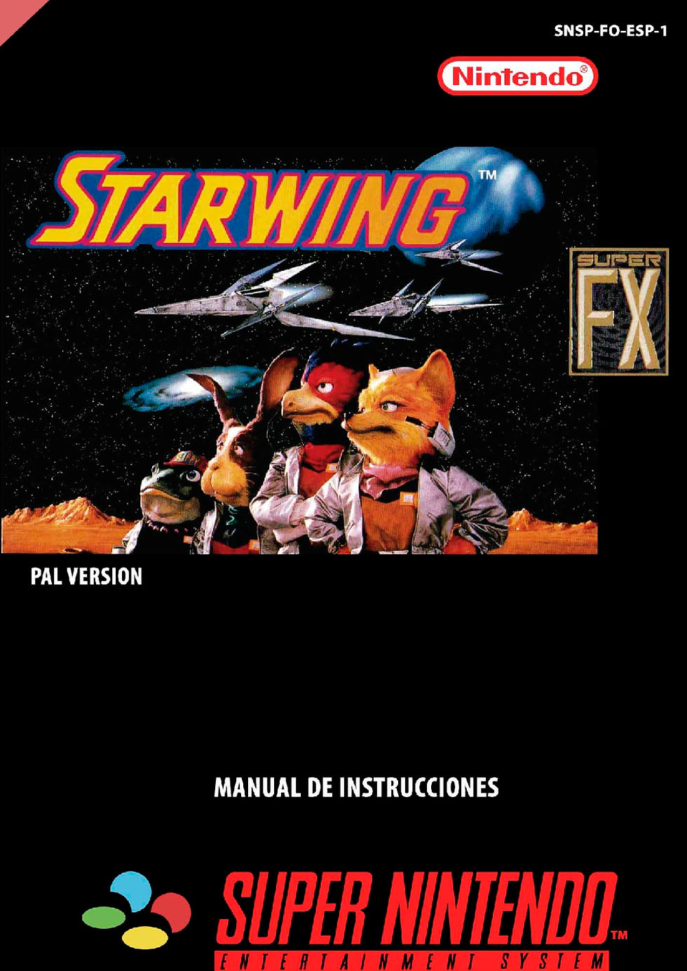 STARWINGS - MANUAL SNES (spanish version) | Retrokingbox