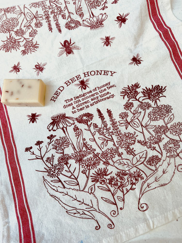 Vintage Flour Sack Tea Towels | Red Bee Honey