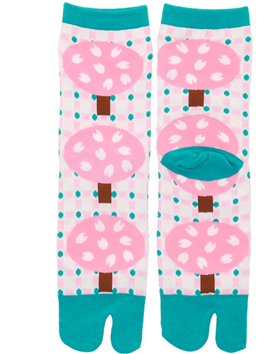 Japanese Crew Kyoto Blossom Tabi Socks - 2 Toe Japanese Spring Design ...