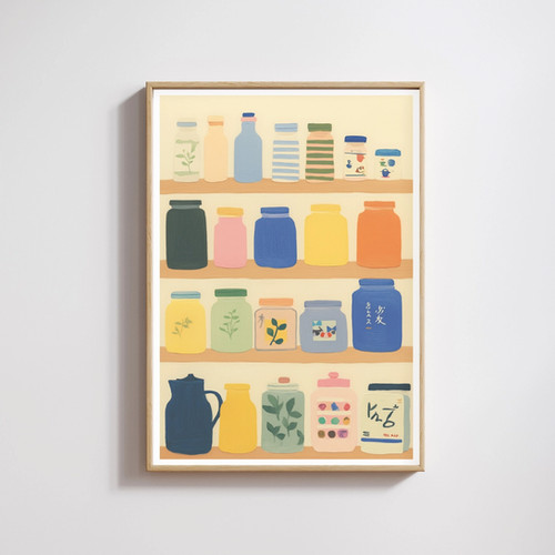 Japanese Print: Pantry Poster for Kitchens | Uki Uki
