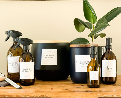 Cleaning Labels for Laundry & Utility Room- Fully Customisable - LABELS ...