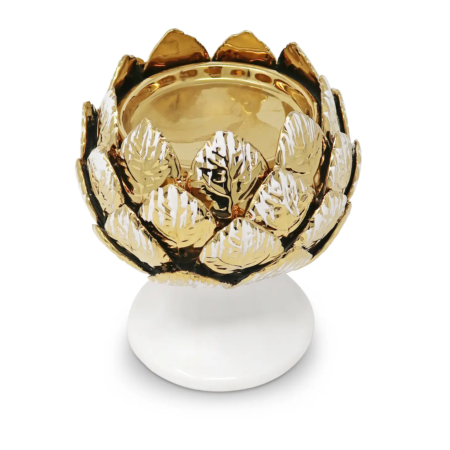 Leaf Design Tealight Holder (2 Colors) | DarlingDiamondDecor