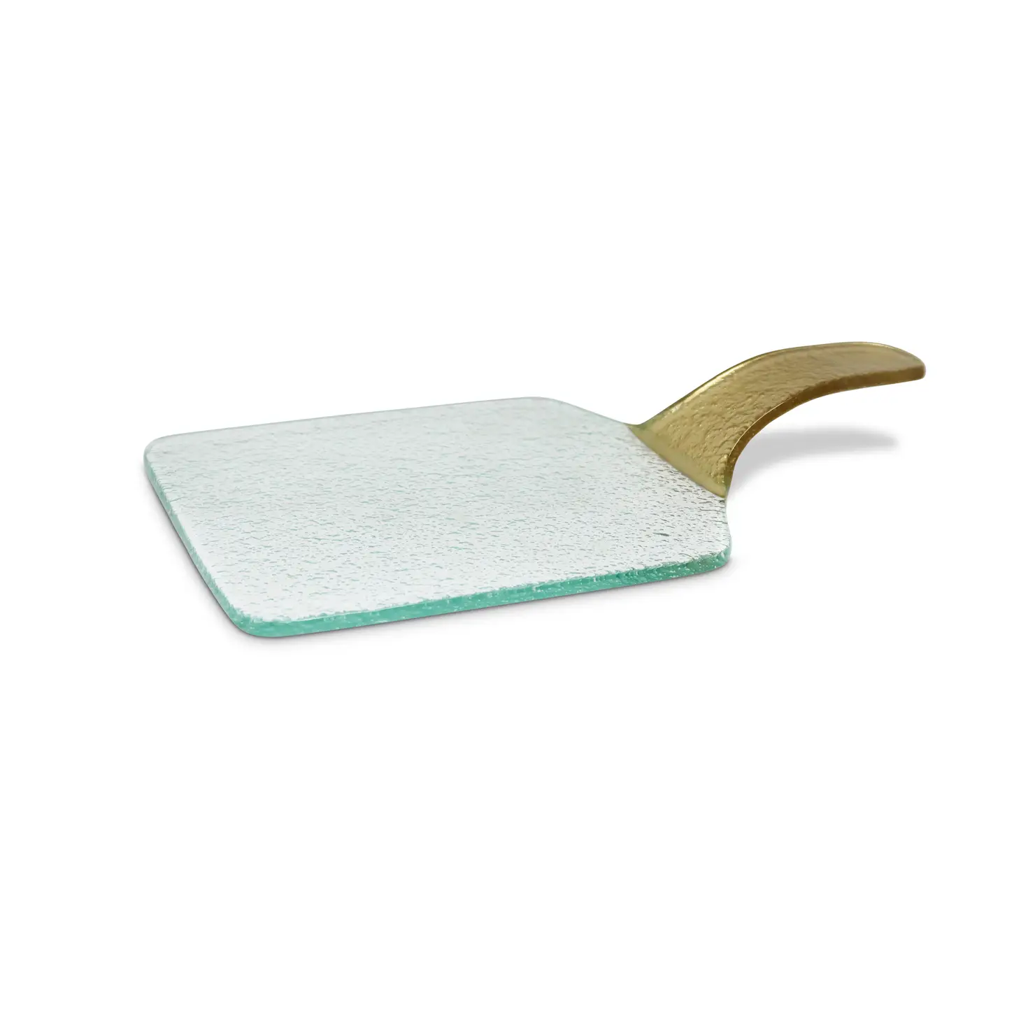 Glass Tray w/ Gold Handle (2 Sizes) | DarlingDiamondDecor