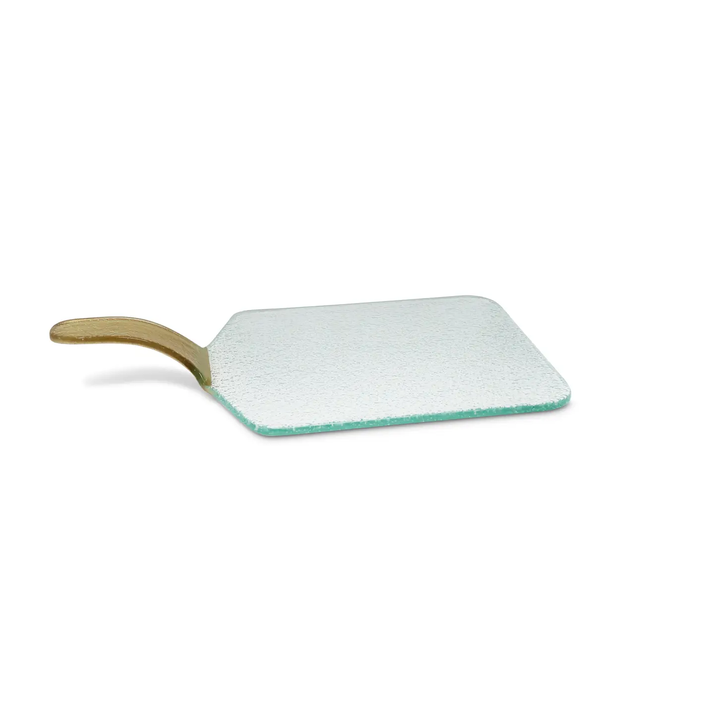 Glass Tray w/ Gold Handle (2 Sizes) | DarlingDiamondDecor