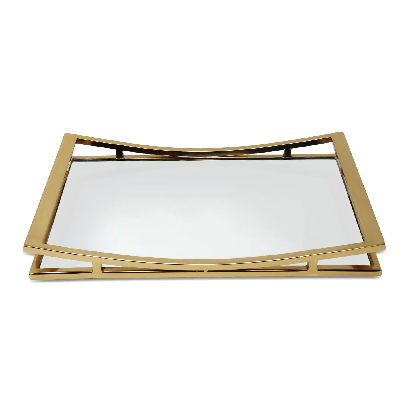 Rectangle Mirror Tray w/ Ramp Design Handle (2 Colors & 2 Sizes ...