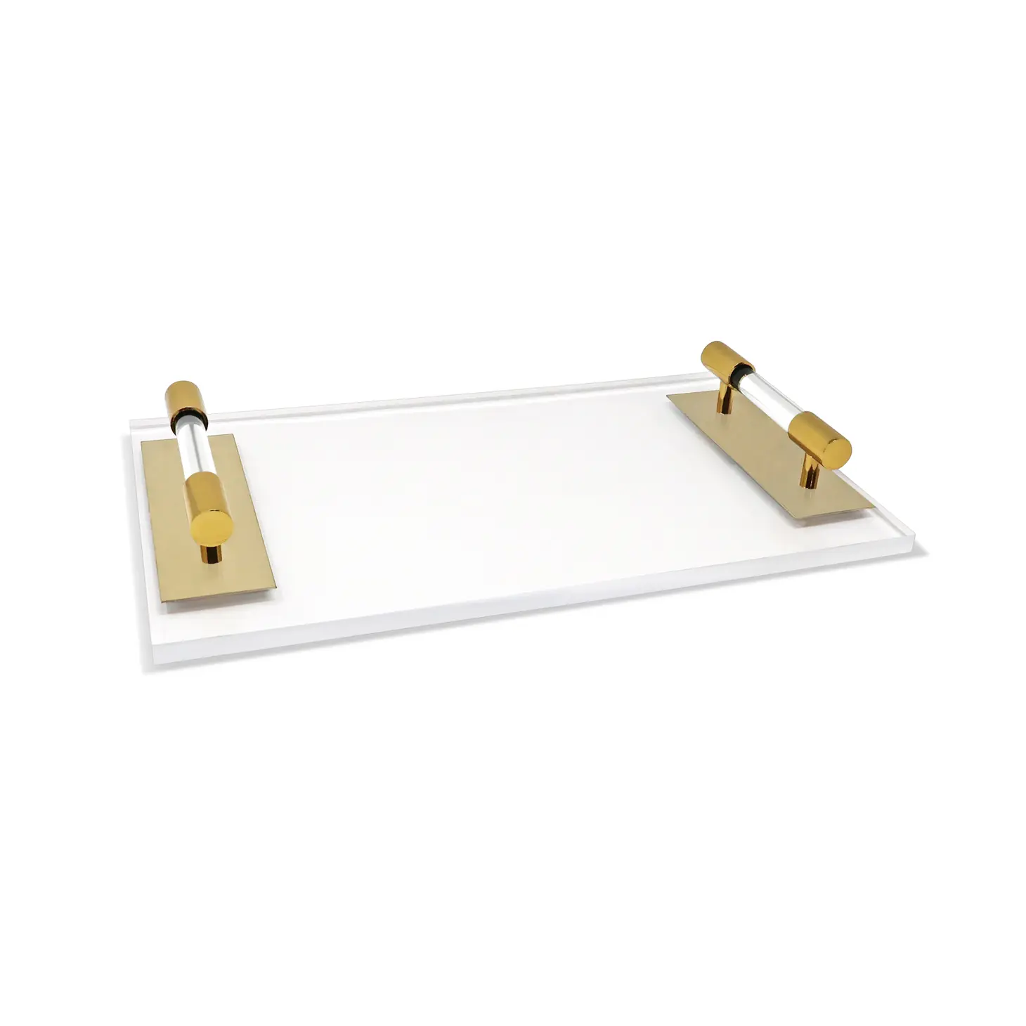 Acrylic Tray w/ Gold Handles | Darling Diamond Decor