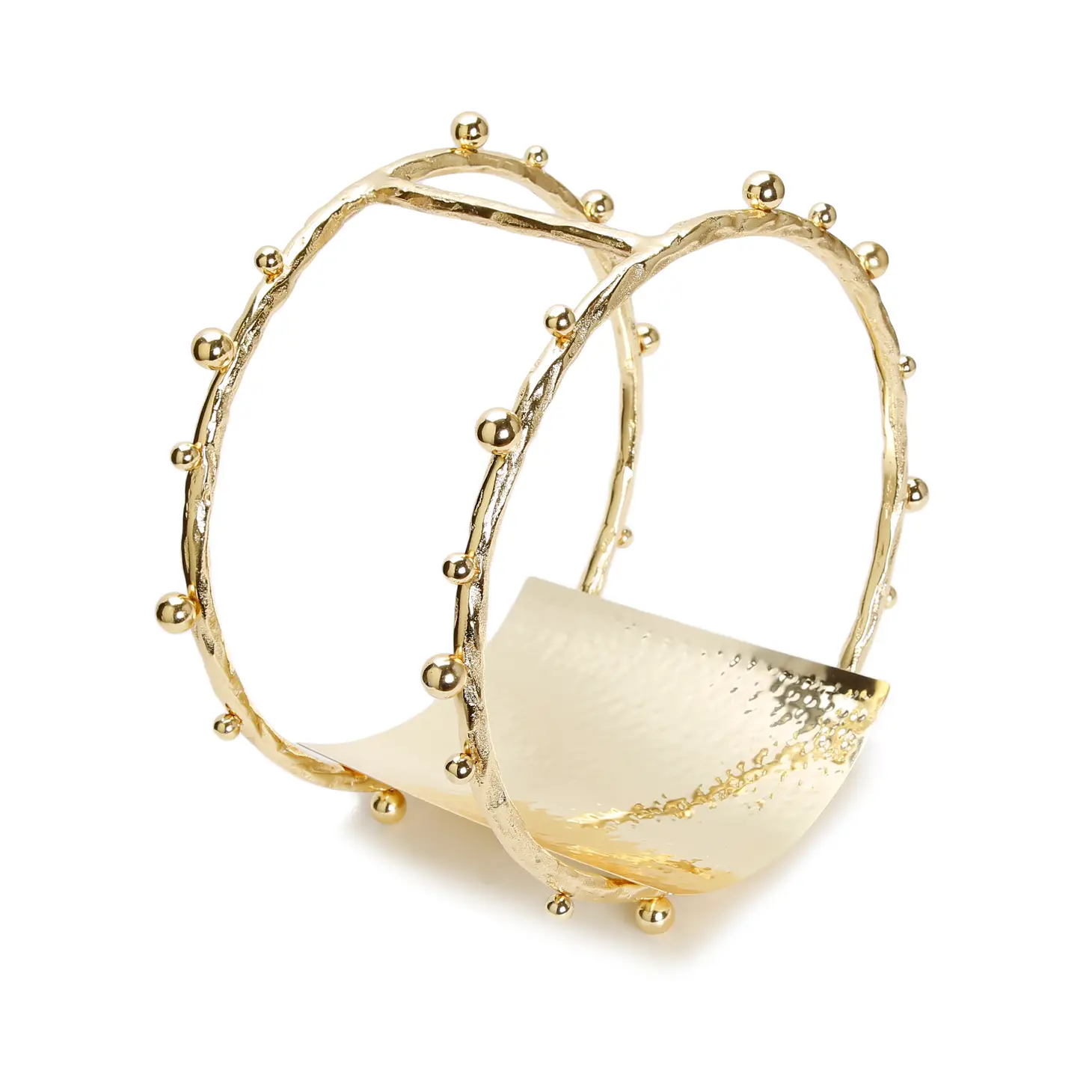 Gold Metal Magazine Rack w/ Stud Design | DarlingDiamondDecor