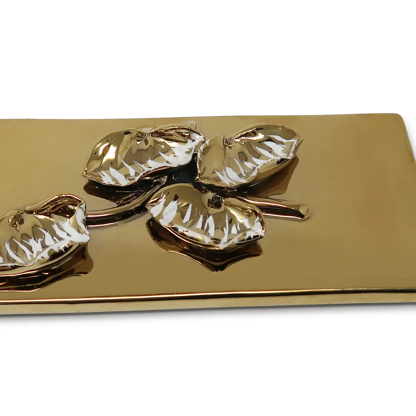Oblong Gold Decorative Box w/ Design Lid (2 Styles) | DarlingDiamondDecor