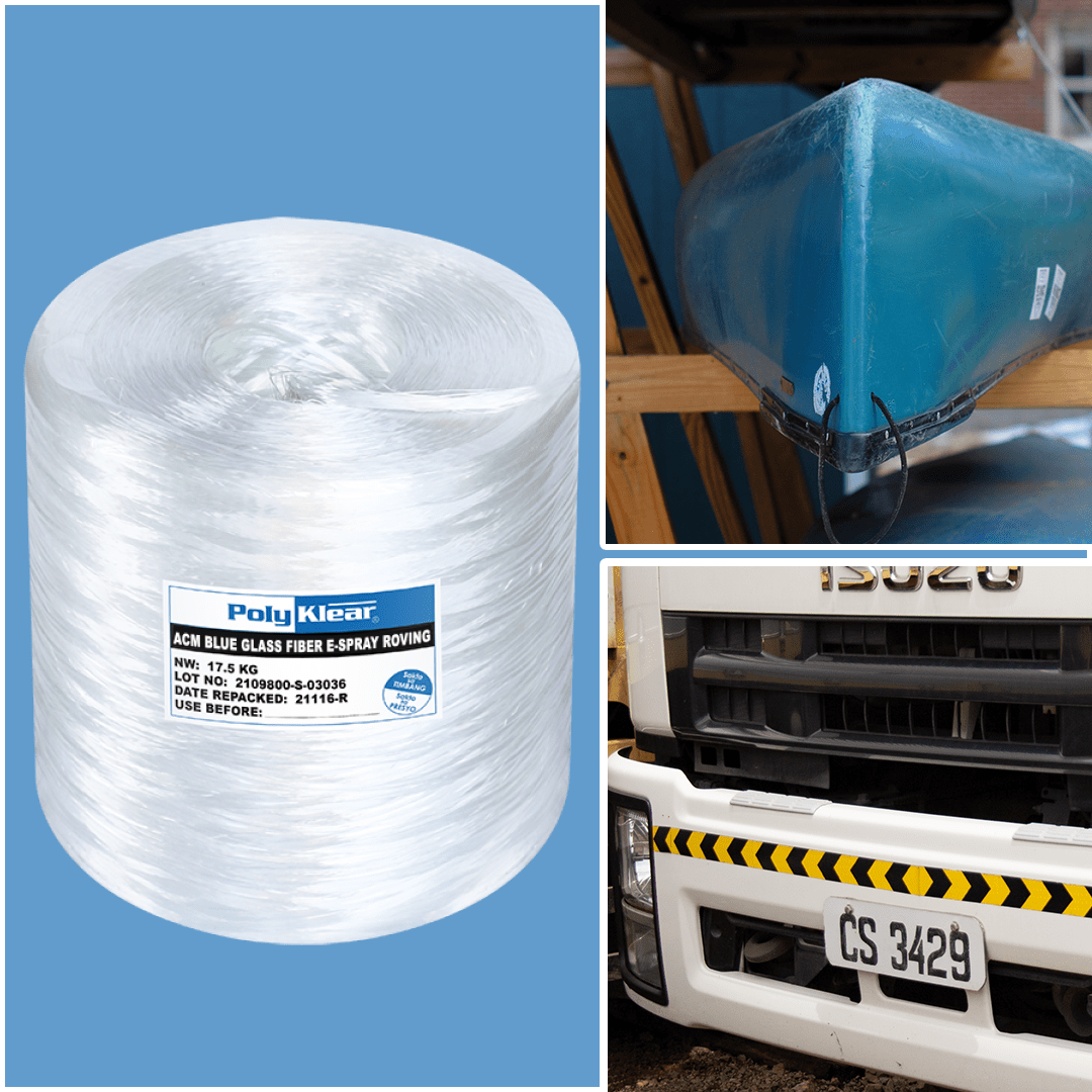 ACM BLUE GLASS FIBER E-SPRAY ROVING | MILLED / WHISKERS/ CONTINUOUS FIBERS